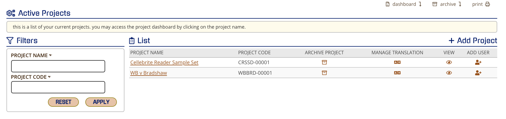 CloudNine Analyst: Expanding, Saving, and Printing Project Charts